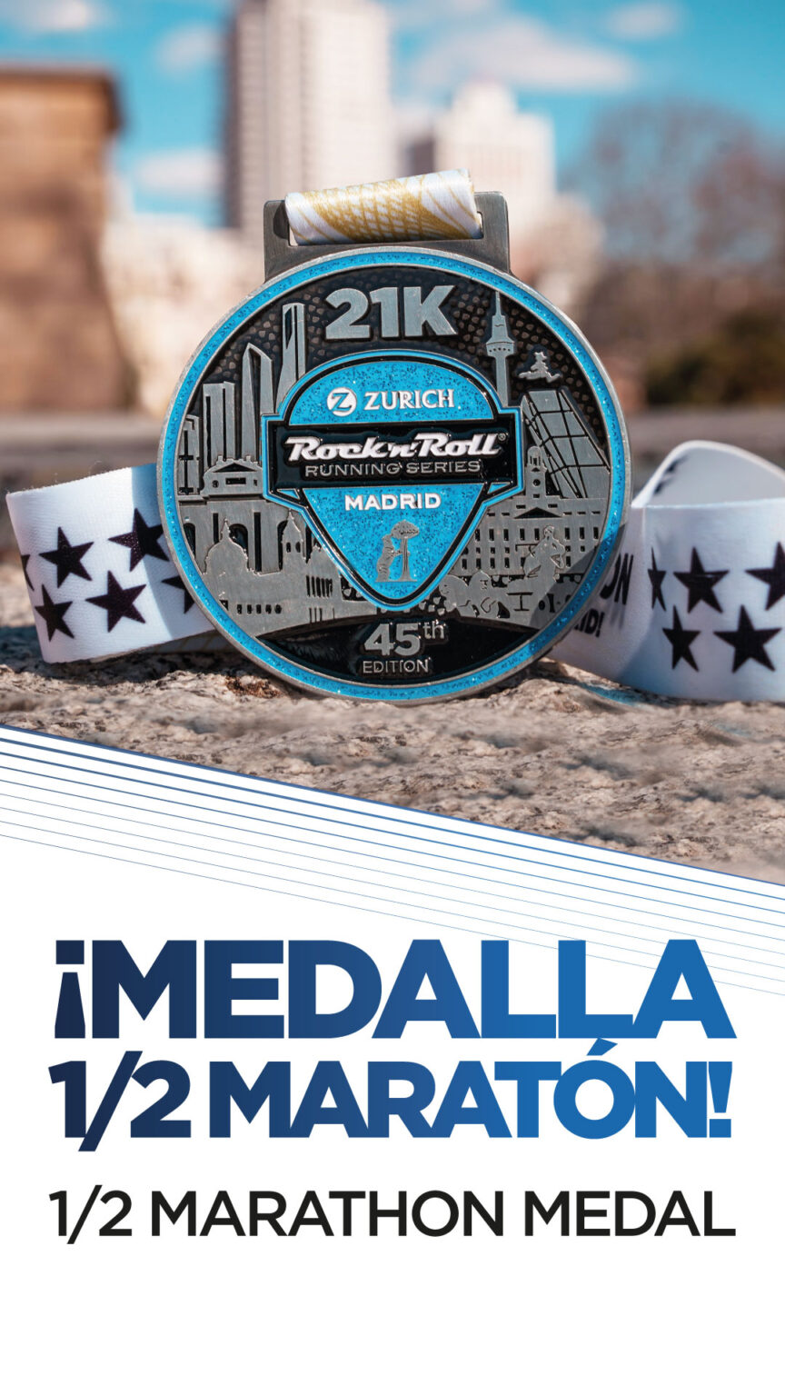 Official medals 2023 - Zurich Rock ‘n’ Roll Running Series Madrid