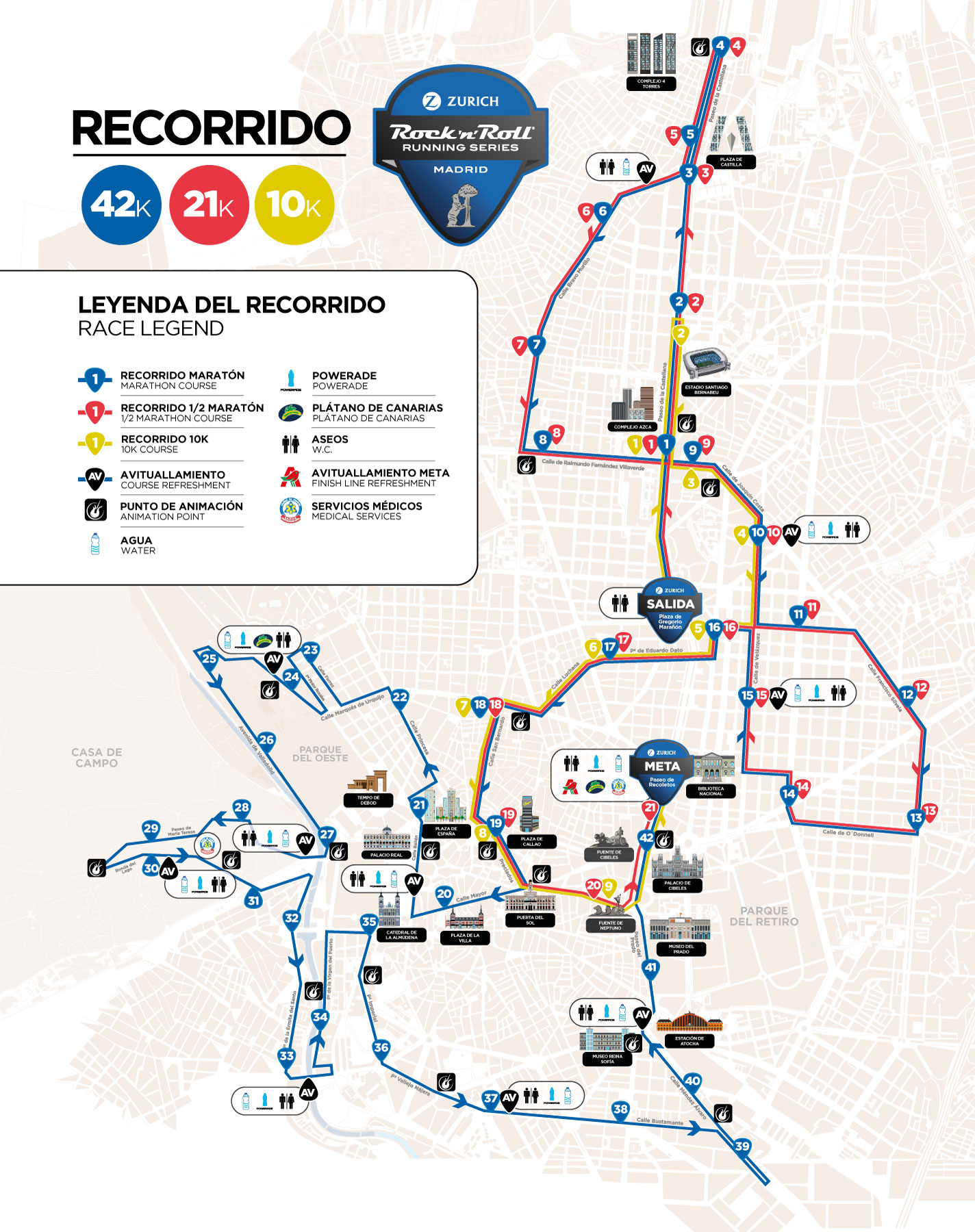 Parcours - Zurich Rock ‘n’ Roll Running Series Madrid